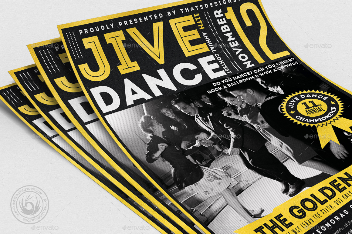 Jive Dance Flyer Template, Print Templates | GraphicRiver