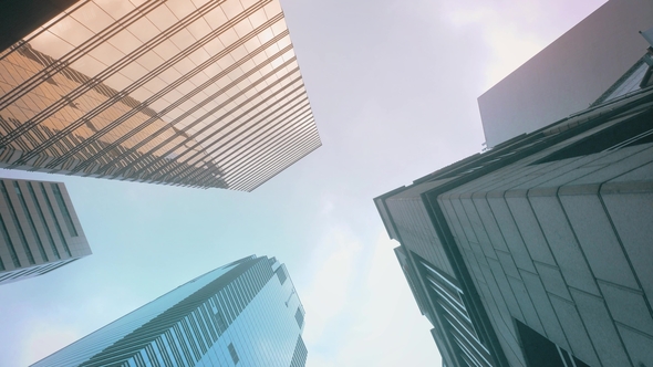 Skyscrapers View From Ground, Stock Footage | VideoHive