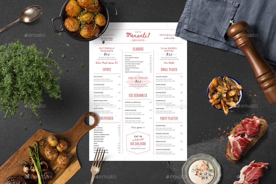 Classic Food Menu, Print Templates | GraphicRiver