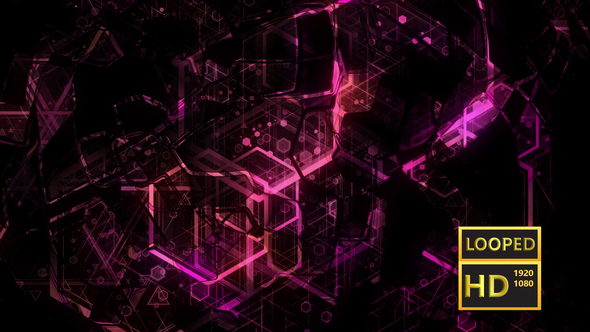 Luminous Pulsating Background Based on Geometric Shapes, Motion Graphics