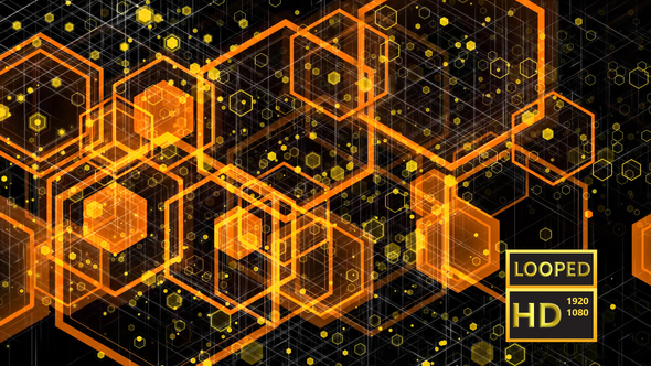 Pulsating Colored Geometric Shapes, Motion Graphics | VideoHive