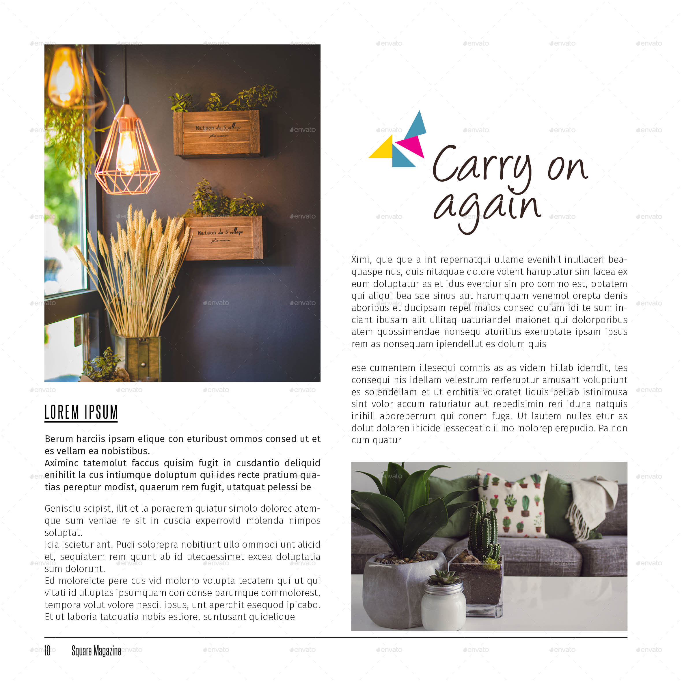 Square Interior Magazine Template, Print Templates | GraphicRiver