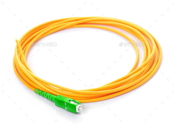Fiber optic cable on white background Stock Photo by sommai | PhotoDune