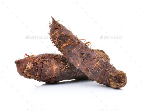 boiled taro root on a white background Stock Photo by sommai | PhotoDune