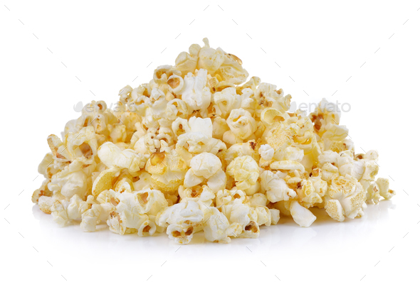 Popcorn isolated on the white background Stock Photo by sommai | PhotoDune