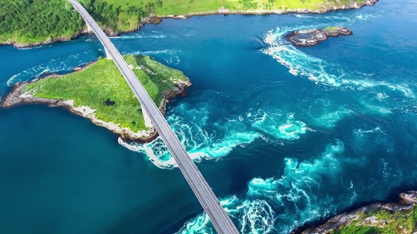 Whirlpools of the Maelstrom of Saltstraumen, Nordland, Norway, Stock ...
