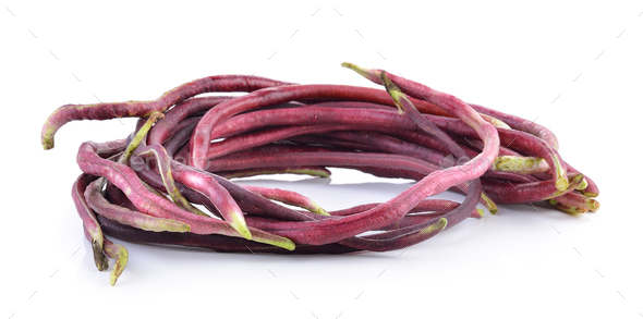 red Long bean isolated on white background Stock Photo by sommai ...