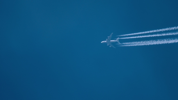 Airliner Flying High, Stock Footage | VideoHive