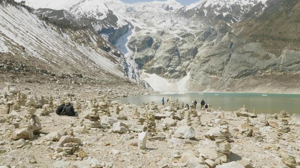 Mountain Lake Birendra in Nepal. Manaslu Area, Stock Footage | VideoHive
