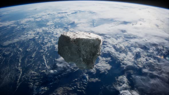 Dangerous Asteroid Approaching Planet Earth, Motion Graphics | VideoHive