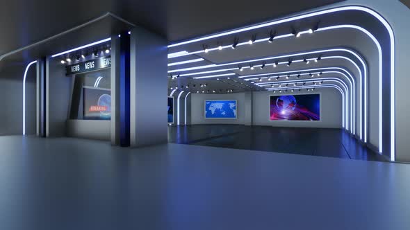 Virtual Studio Background Loop 4k, Motion Graphics | VideoHive