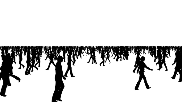 The Crowd of People Move in Different Directions, Motion Graphics ...