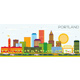 Portland Oregon City Skyline with Color Buildings, Vectors | GraphicRiver