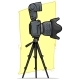 Cartoon Digital Camera with Big Lens on Tripod, Vectors | GraphicRiver