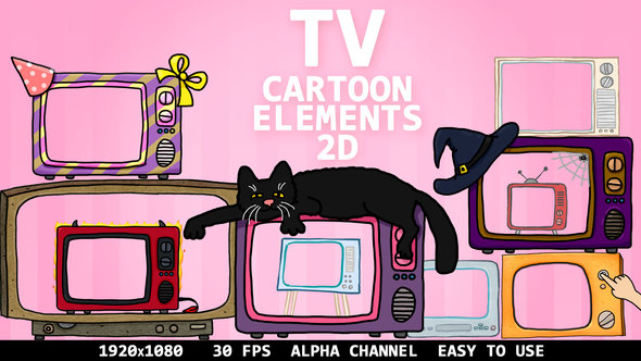 TV Cartoon Elements 2D, Motion Graphics | VideoHive