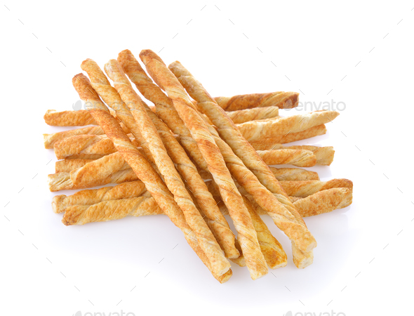 pile of delicious pretzel sticks isolated on white background Stock ...
