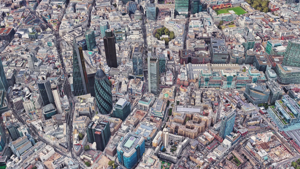 4K Flying Over London City Downtown, Motion Graphics | VideoHive