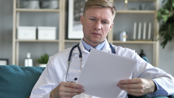Doctor After Reading Giving Patient Medical Report, Stock Footage ...