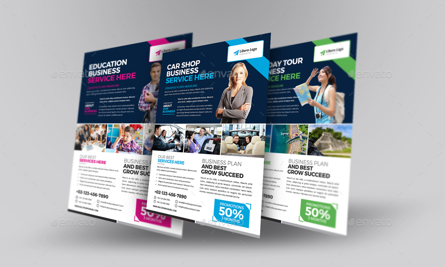 Multipurpose Flyer Design Template v3, Print Templates | GraphicRiver