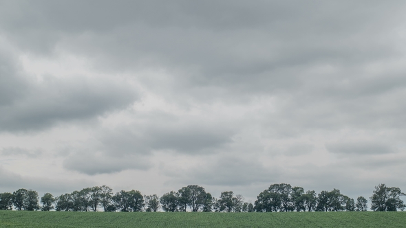Rain Clouds at Green Field, Stock Footage | VideoHive