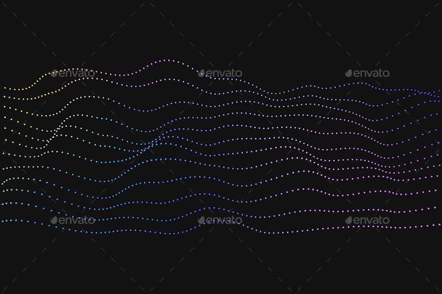 Gradient Wavy Particles Backgrounds, Graphics | GraphicRiver