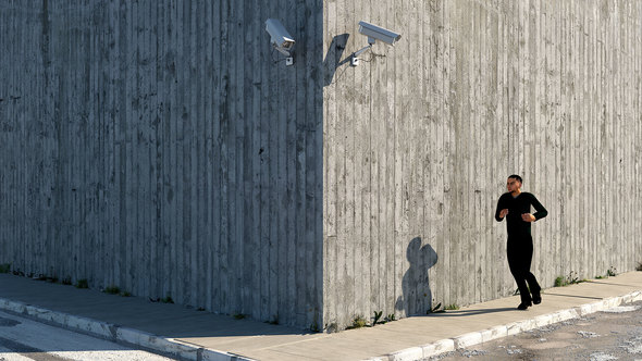 Running Man Followed By Cctv Cameras, Motion Graphics | VideoHive