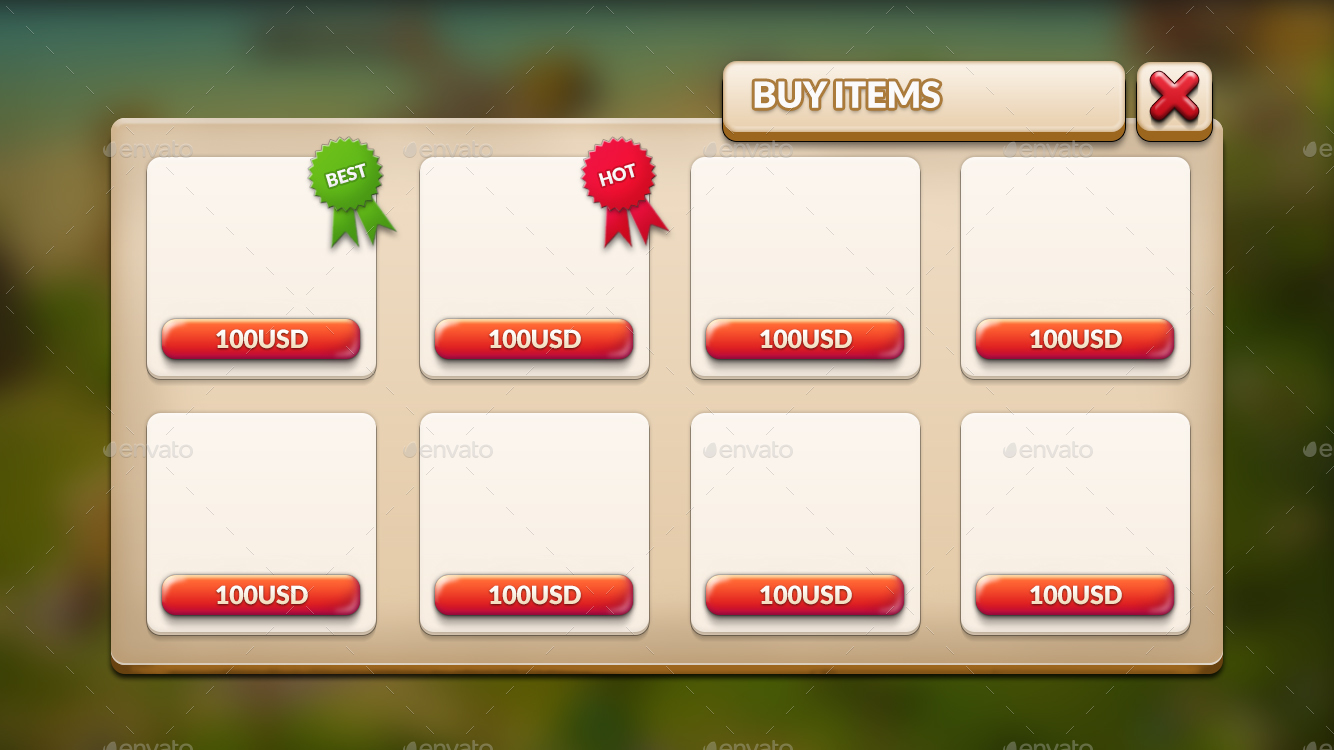 Game UI - City Or Farm Build, Game Assets | GraphicRiver