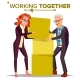 Working Together Concept Vector. , Vectors | GraphicRiver