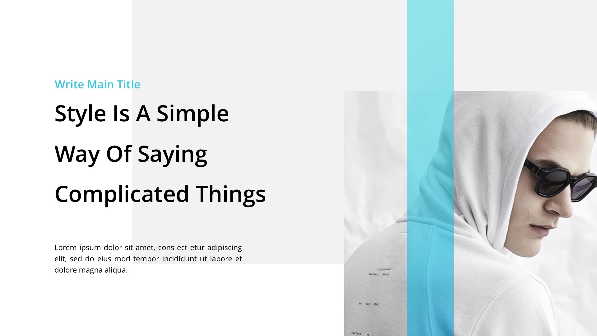 Original Minimal & Model Powerpoint Template, Presentation Templates