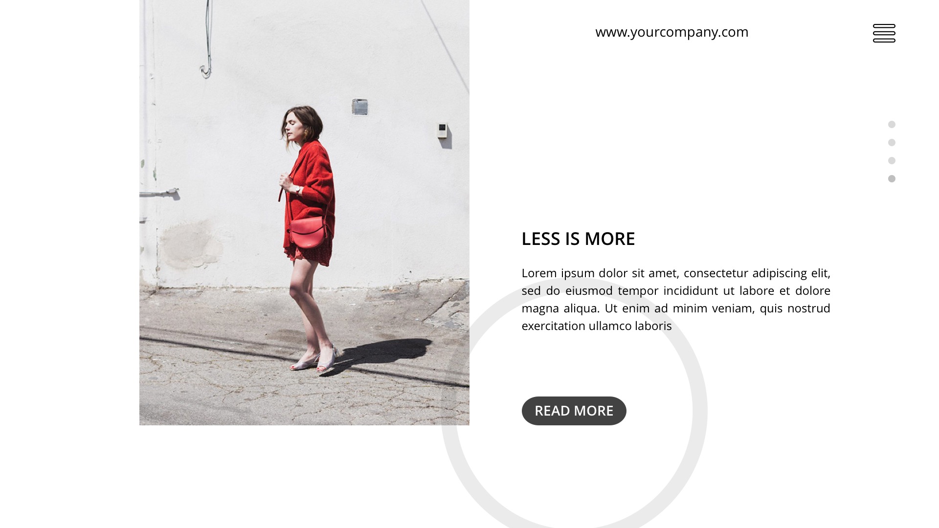 Original Minimal & Model Powerpoint Template, Presentation Templates