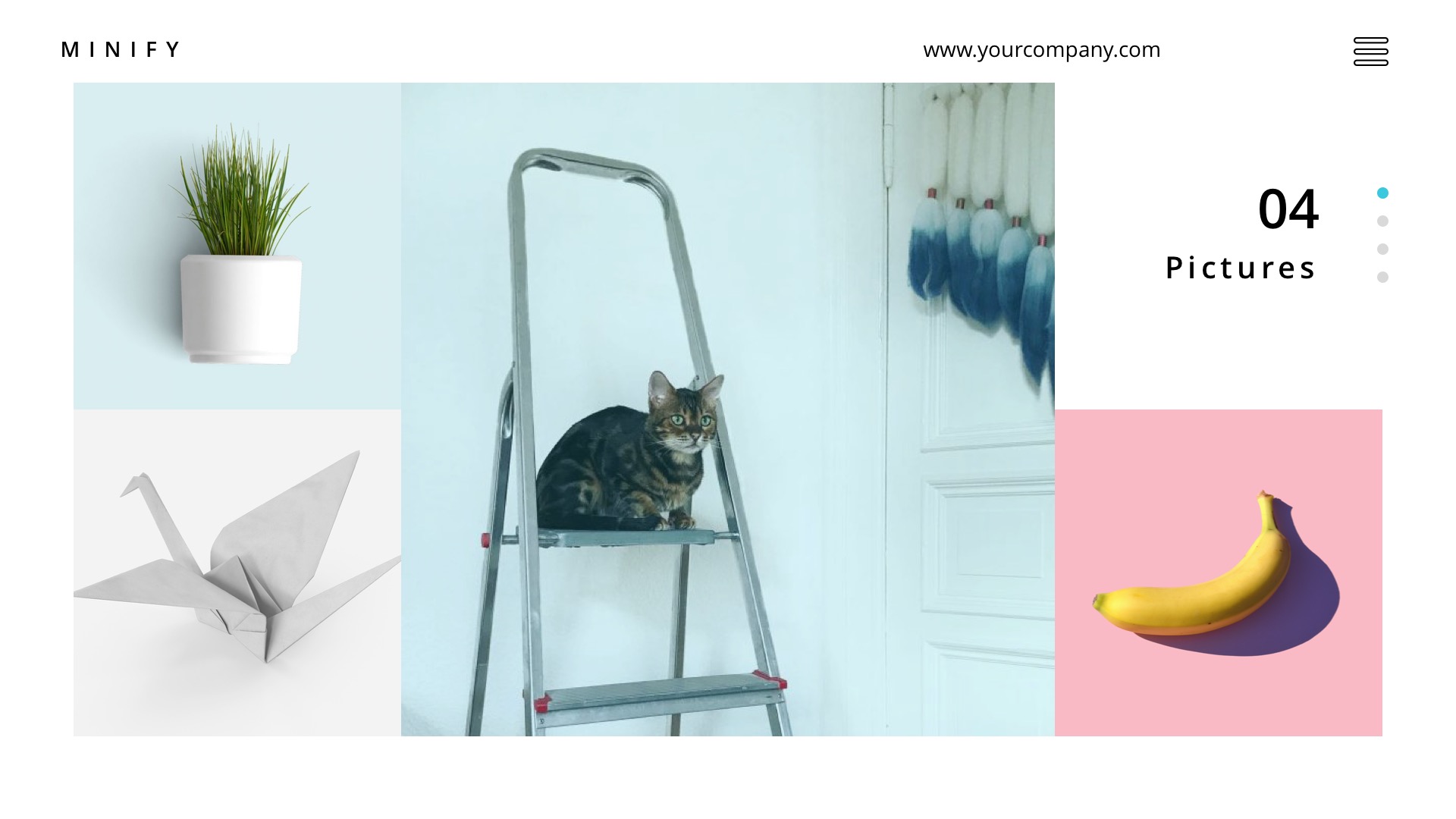 Original Minimal & Model Powerpoint Template, Presentation Templates