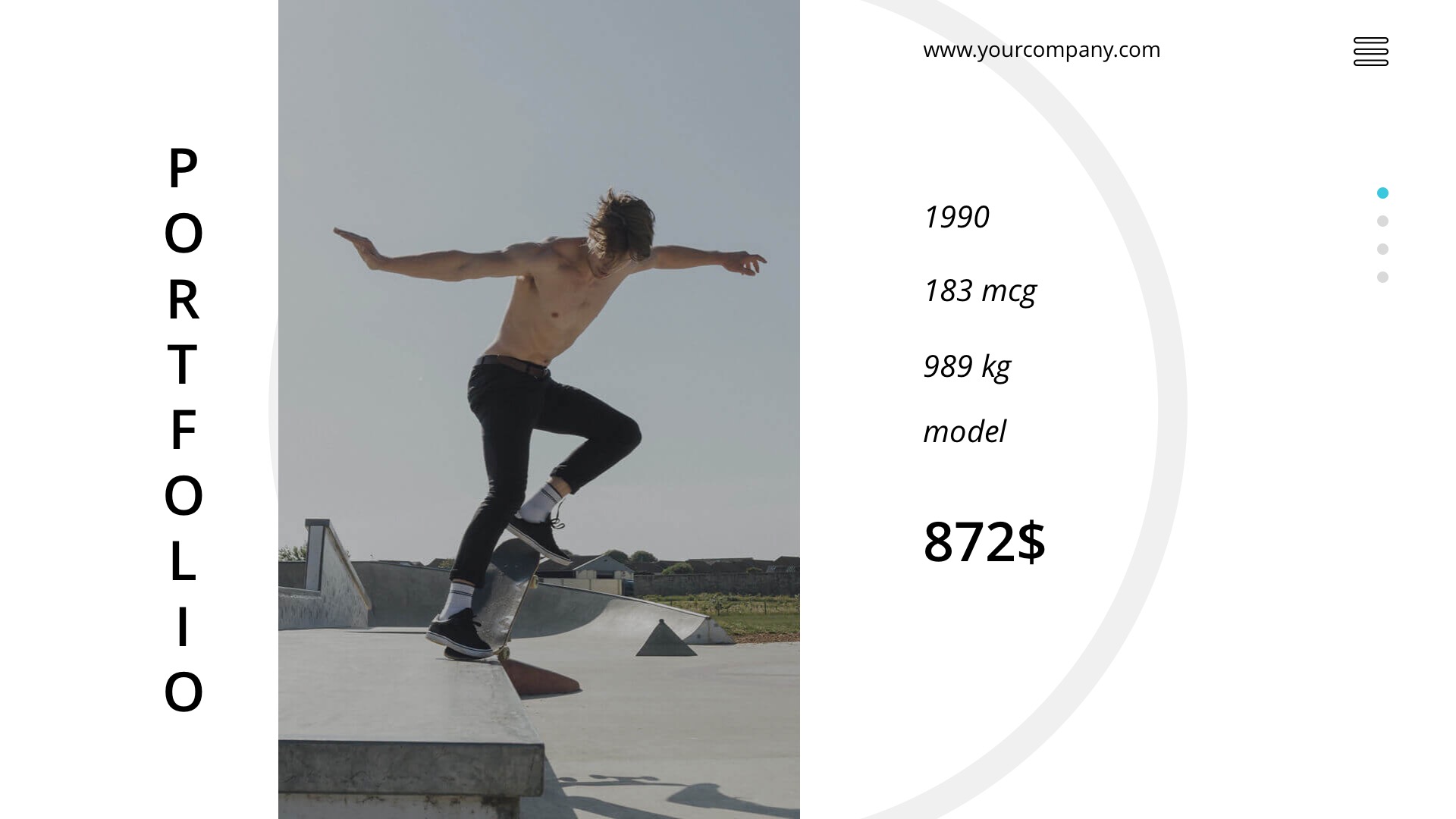 Original Minimal & Model Powerpoint Template, Presentation Templates