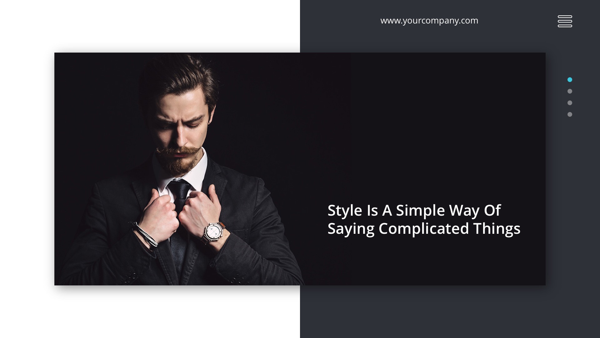 Original Minimal & Model Powerpoint Template, Presentation Templates