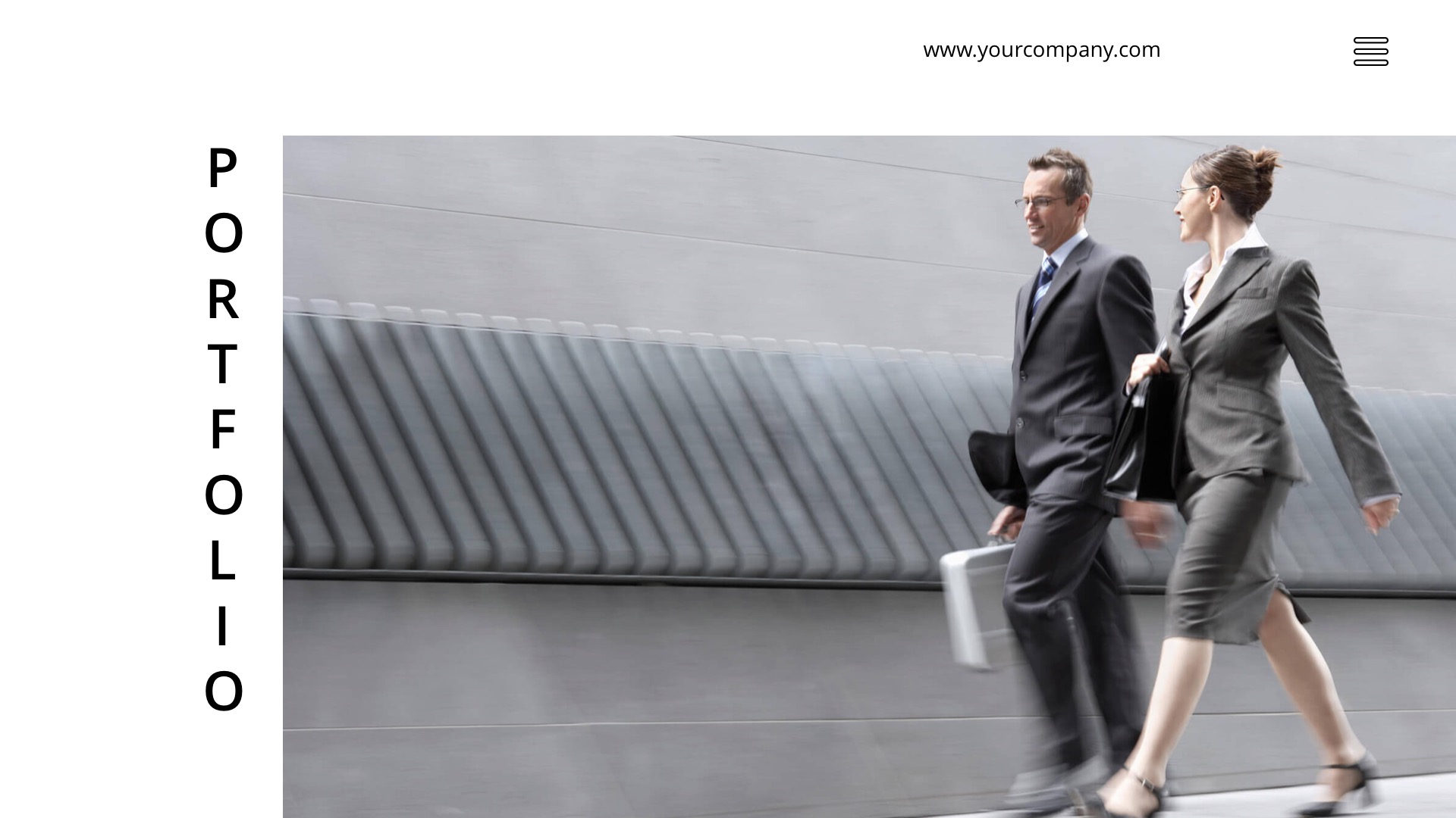 Original Minimal & Model Powerpoint Template, Presentation Templates