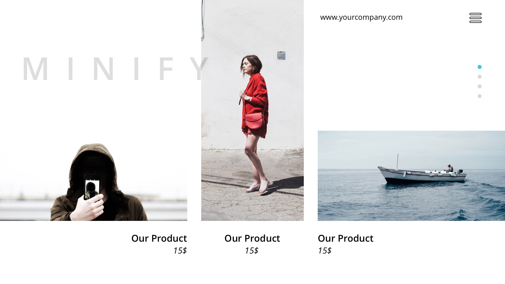 Original Minimal & Model Powerpoint Template, Presentation Templates