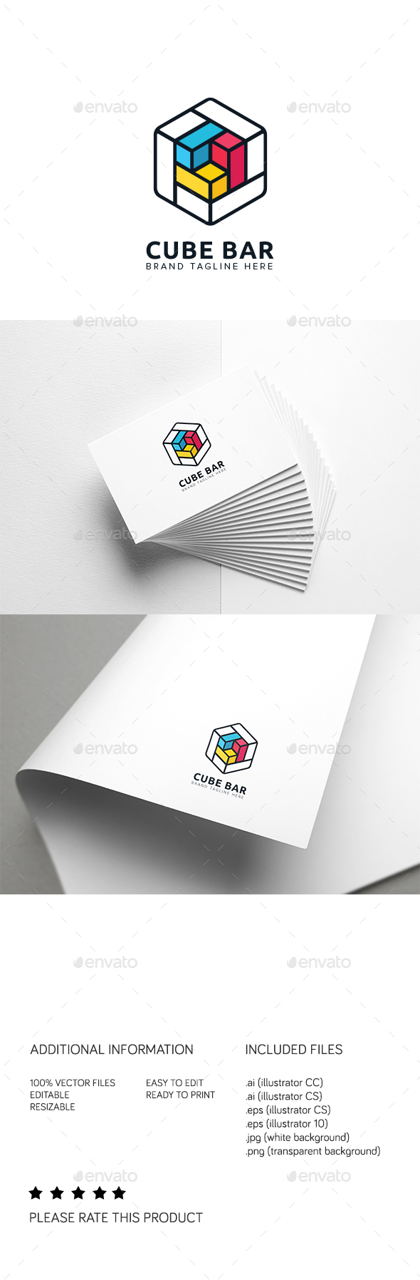 Cube Bar Logo, Logo Templates | GraphicRiver