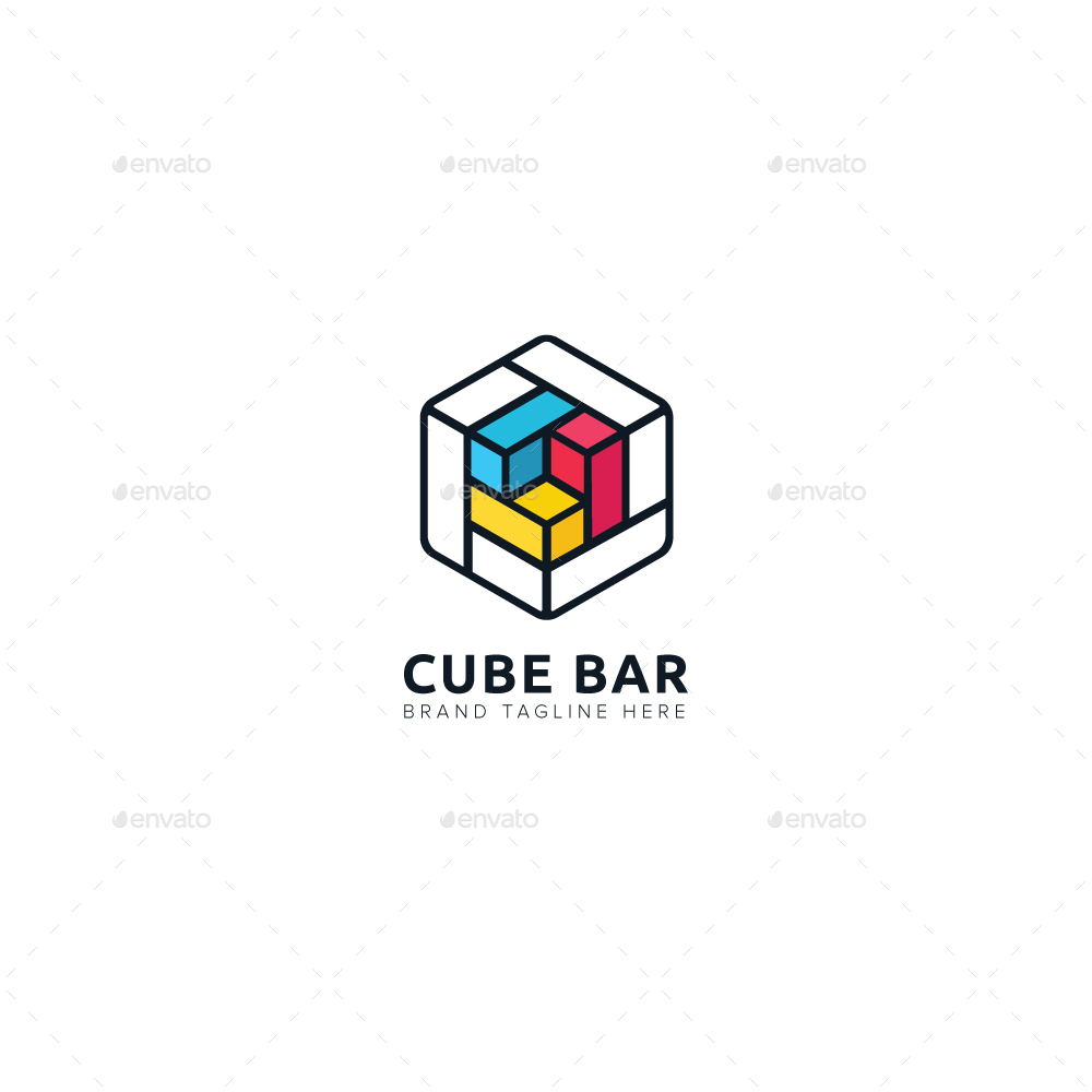 Cube Bar Logo, Logo Templates | GraphicRiver