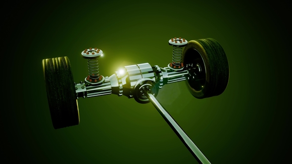 Car Chassis with Engine, Motion Graphics | VideoHive