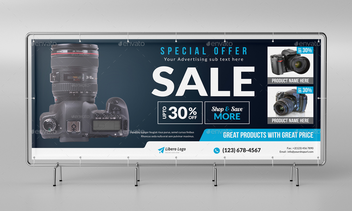 Product Promotion Billboard Signage Design v1, Print Templates ...