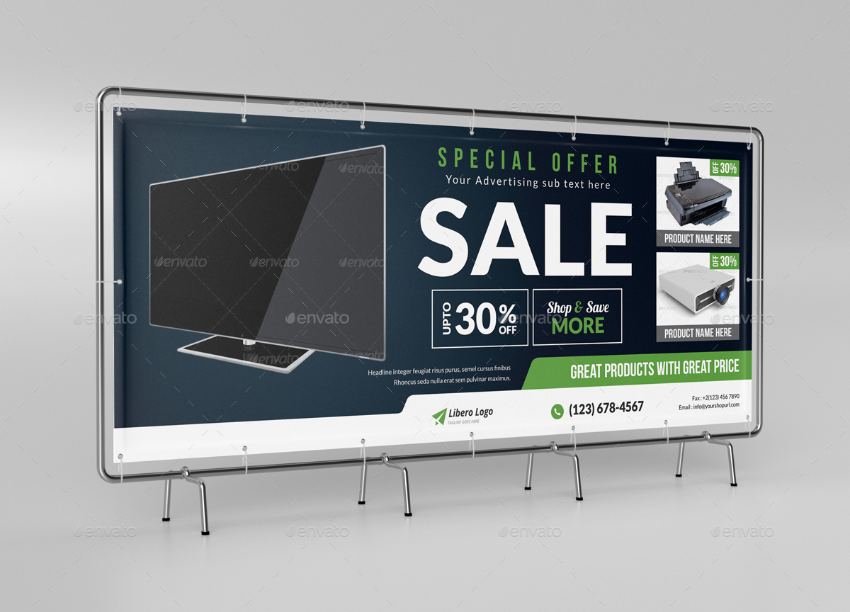 Product Promotion Billboard Signage Design v1, Print Templates ...