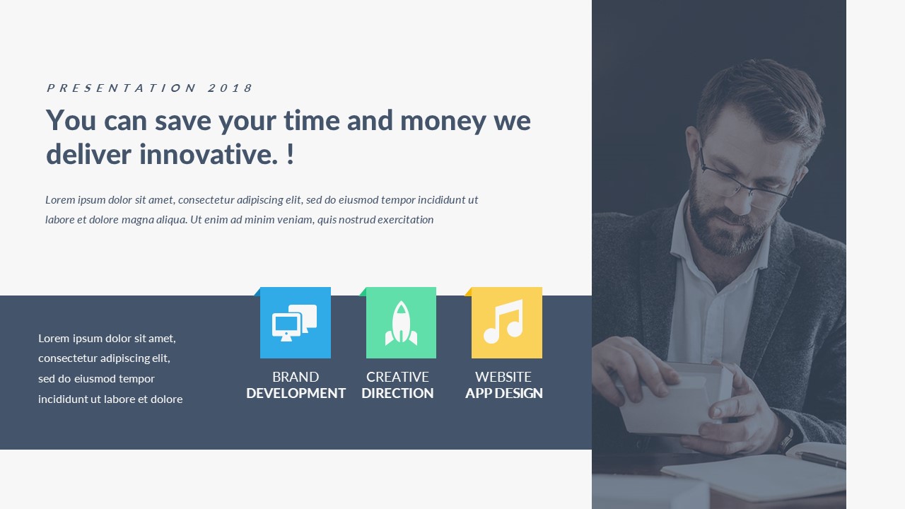 Innovation Company Business Powerpoint Template by bluestack | GraphicRiver