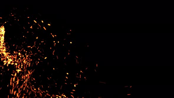 rotating fire sparks, Motion Graphics | VideoHive