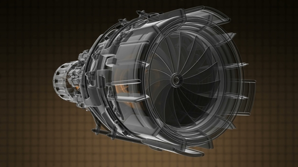 Rotate Jet Engine Turbine, Motion Graphics | VideoHive
