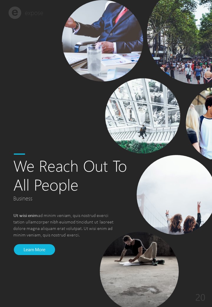 Expose Portrait Business Presentation Template, Presentation Templates