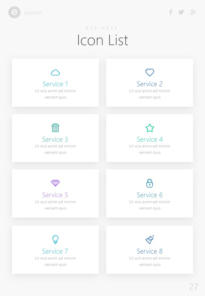 Expose Portrait Business Presentation Template, Presentation Templates