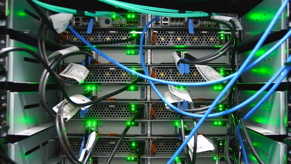 Data Center Storage System, Stock Footage | VideoHive