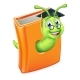 Graduate Worm Bookworm Caterpillar in Book, Vectors | GraphicRiver