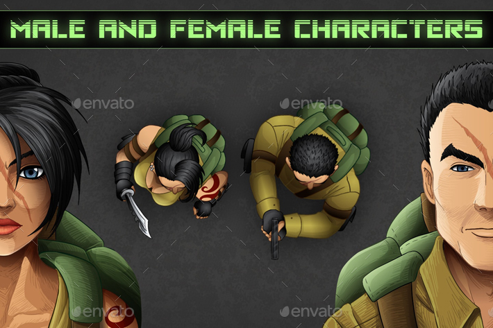 Zombie Top-Down Shooter Game Kit, Game Assets | GraphicRiver