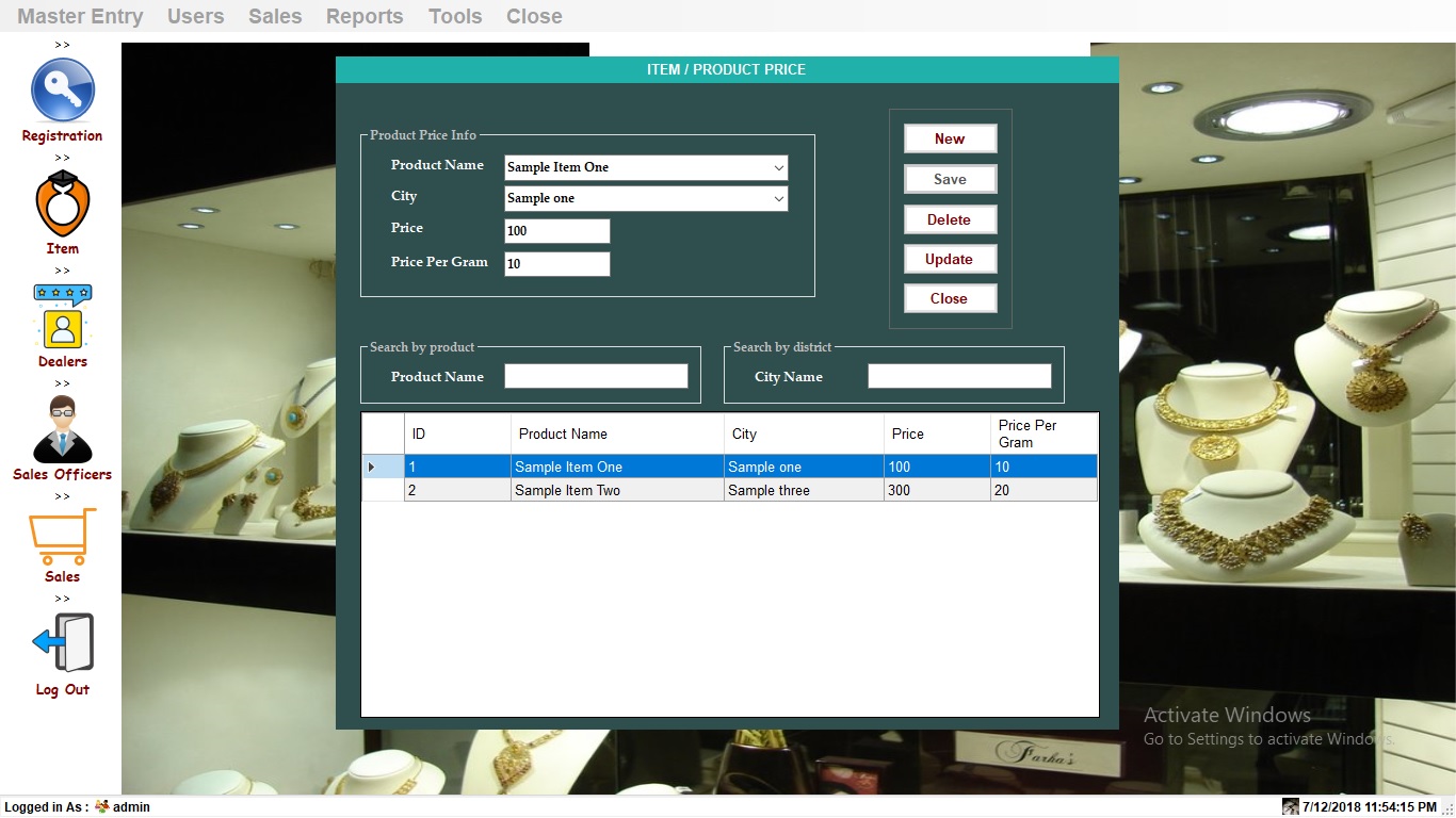 Jewellery Shop | Sales & Order Management System with source code by FM ...