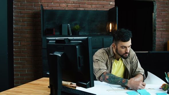 Working in Office in Pair, Stock Footage | VideoHive